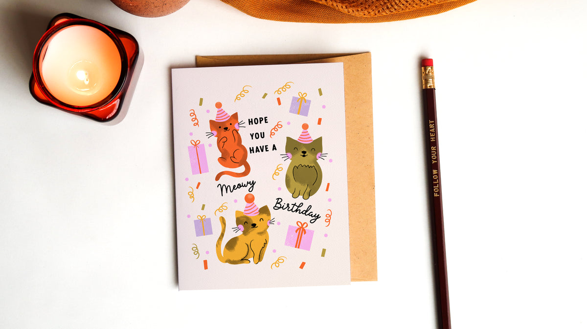 Hope You Have a Meowy Birthday Card – Habitude Paper